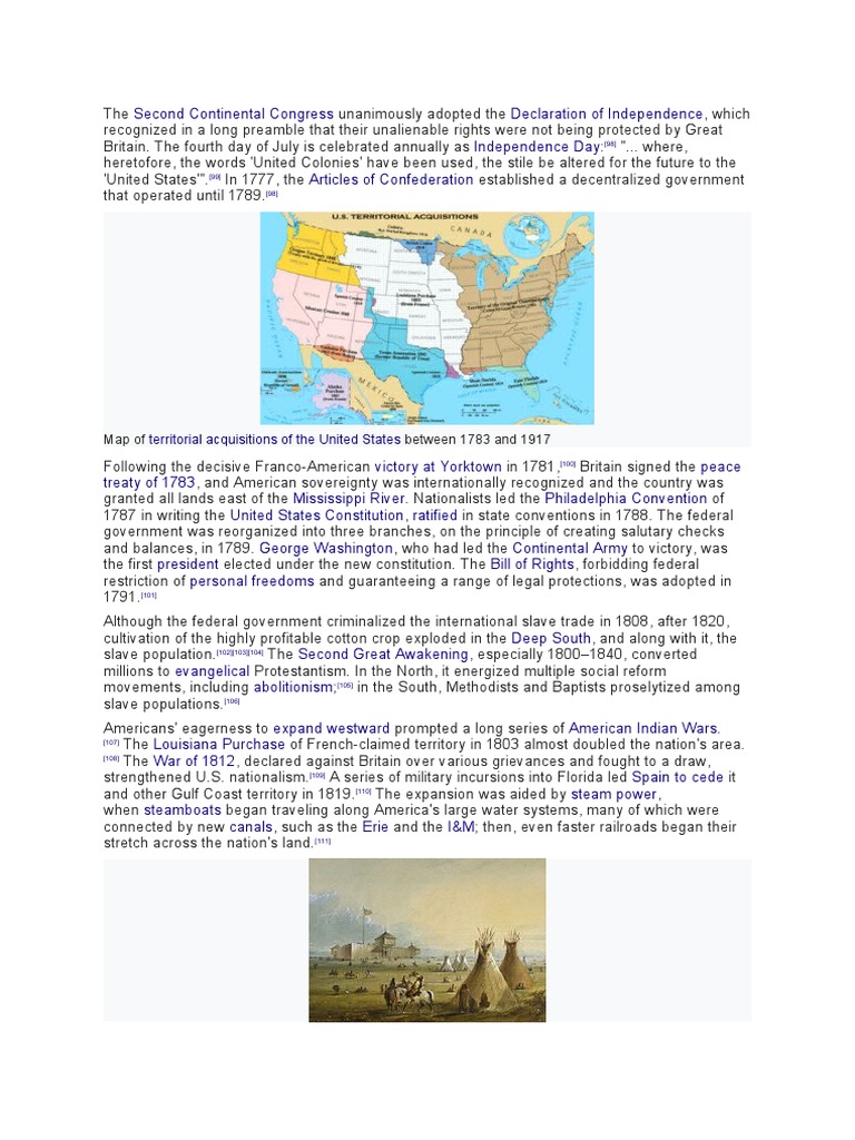 Territorial Acquisitions of The United States: Map of Between 1783 and ...