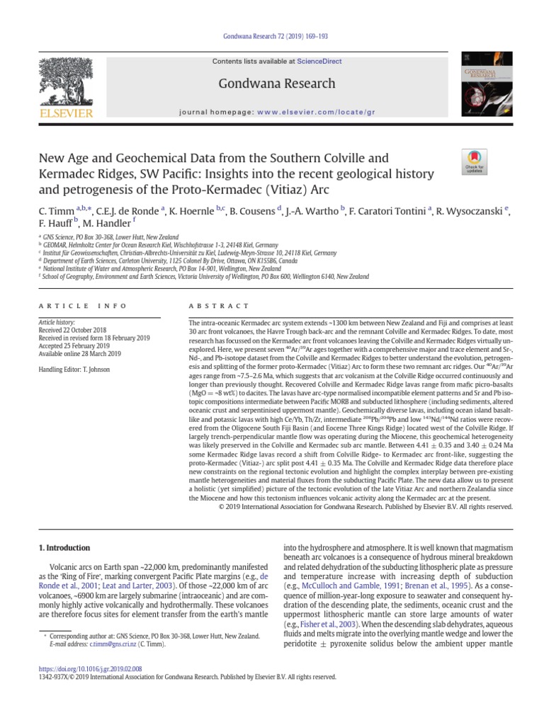 28 4 Intra Arc | PDF | Geophysics | Structure Of The Earth