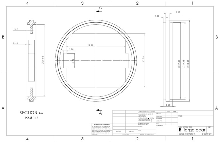 Large gear assembly diagram and specifications | PDF | Teaching ...