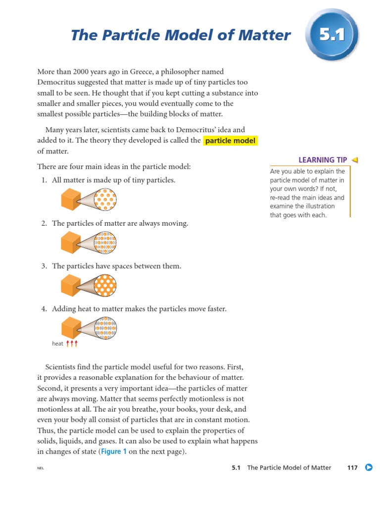 5.1 Particle Model | PDF | Liquids | Matter