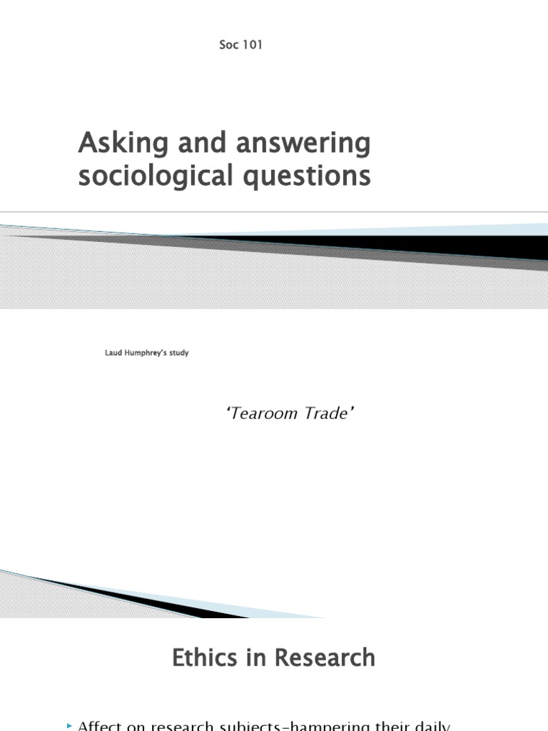 Asking and Answering Sociological Questions | Download Free PDF ...