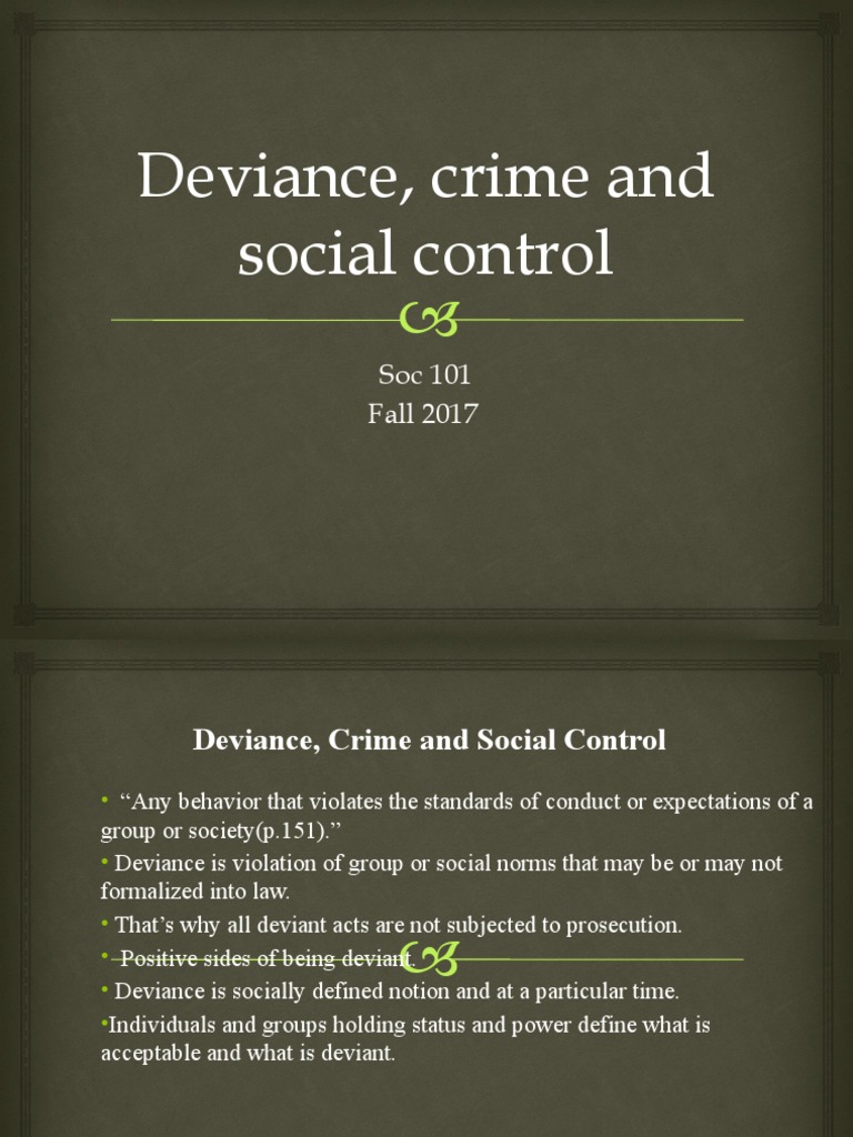 Deviance, Crime and Social Control | Download Free PDF | Deviance ...
