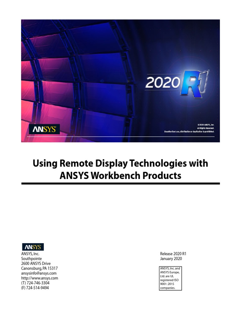 Using Remote Display Technologies With ANSYS Workbench Products | PDF ...