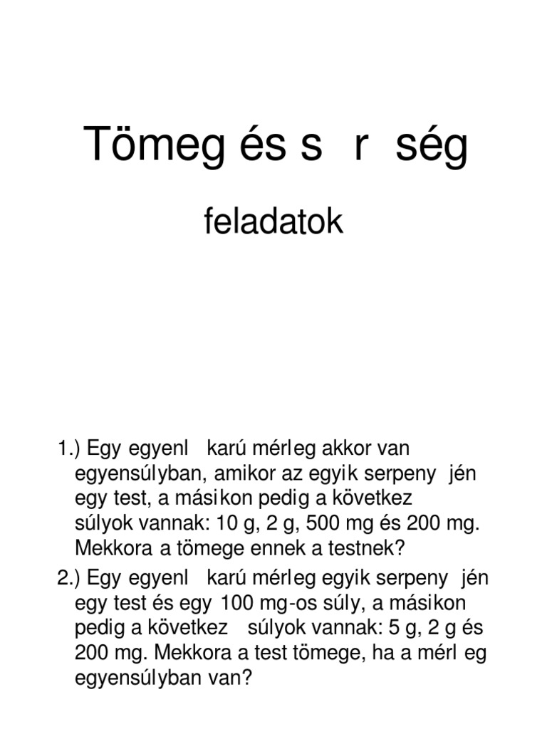 6-Tomeg Suruseg PDF | PDF