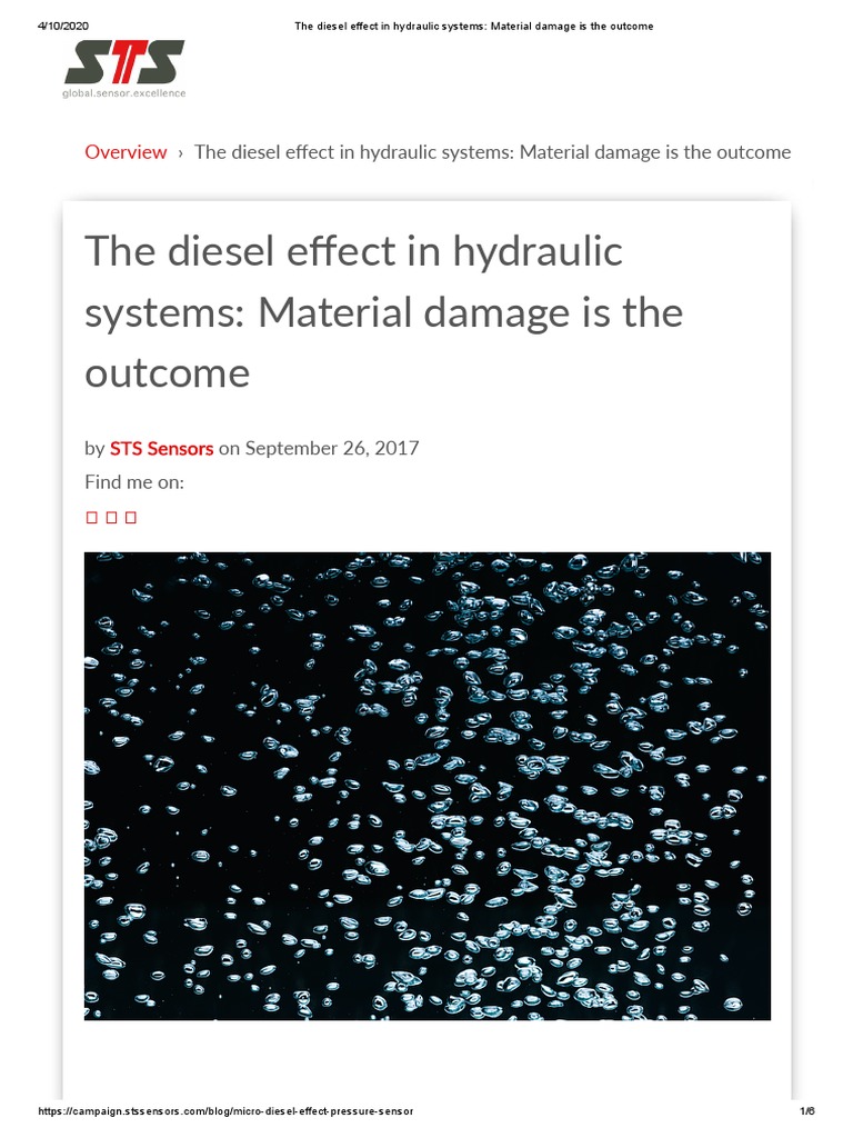 The Diesel Effect in Hydraulic Systems - Material Damage Is The Outcome ...