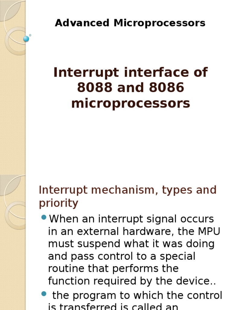 Interrupt Interface of 8088 - Part1 | PDF | Subroutine | Computer Engineering