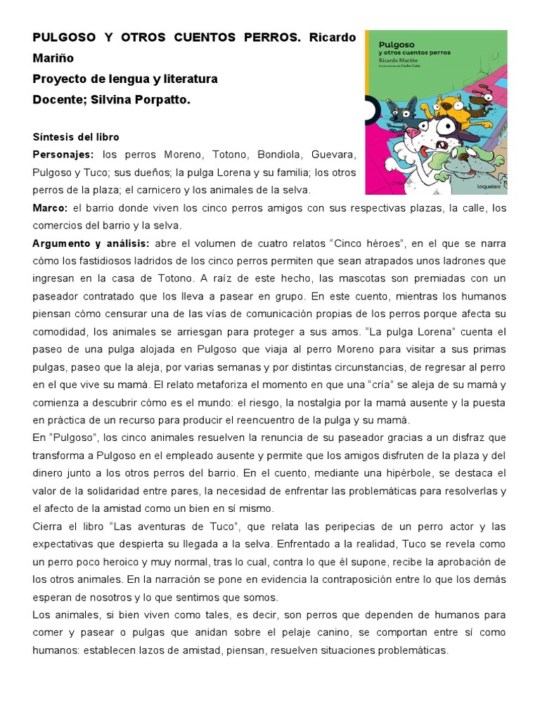 Pulgoso y Otros Cuentos Perros | PDF | Perros | Narrativa