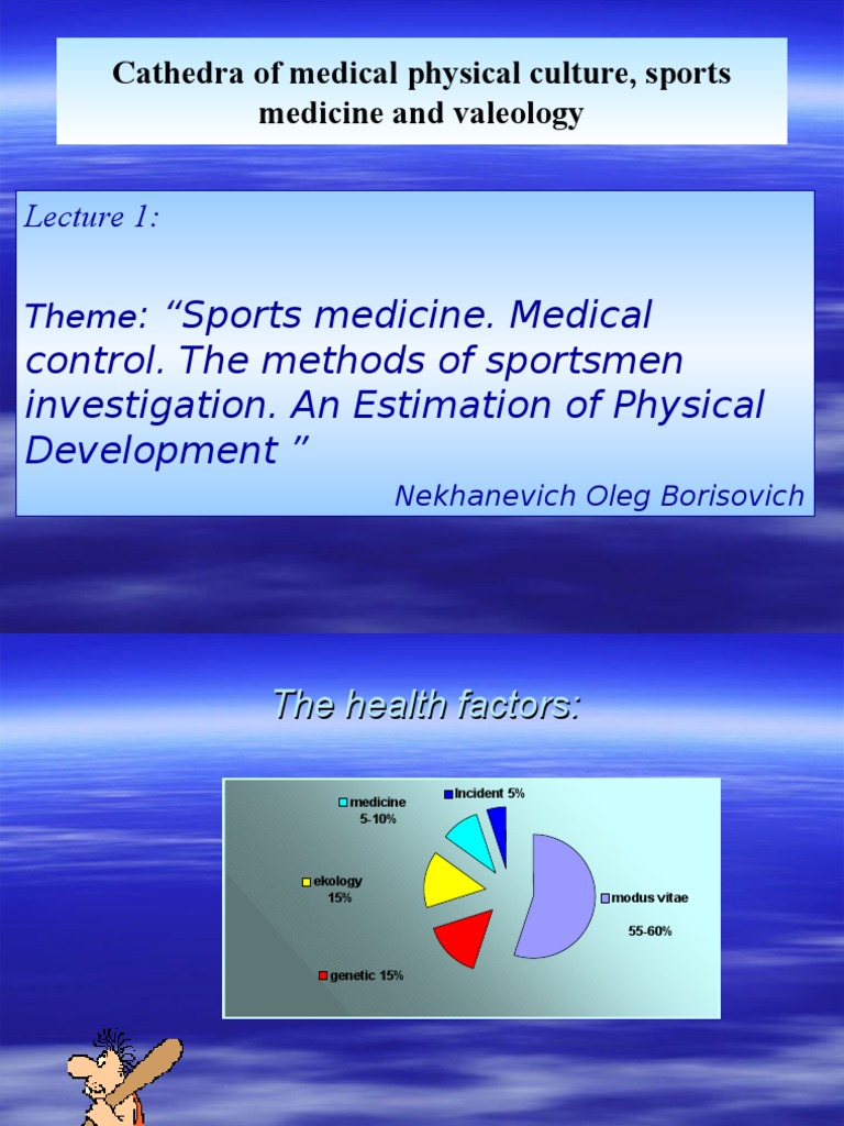"Sports Medicine. Medical Control. The Methods of Sportsmen ...