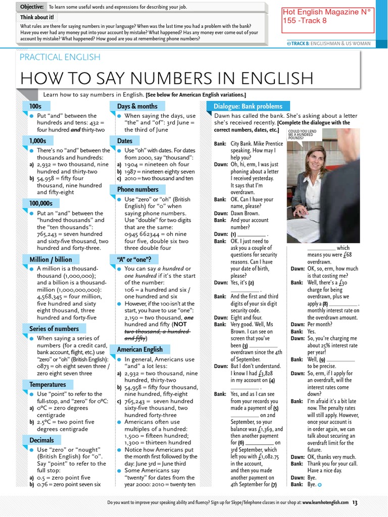 Saying Big Numbers | Download Free PDF | Overdraft | Banking