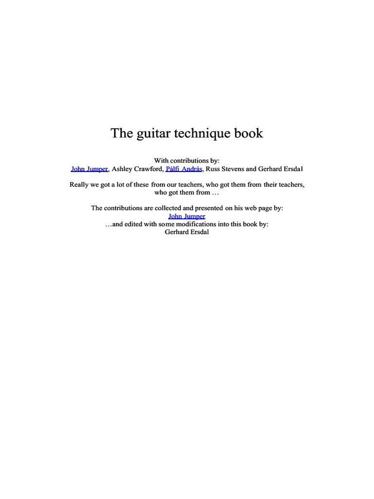 Guitar Technique Fundamentals: A Comprehensive Guide to Developing ...