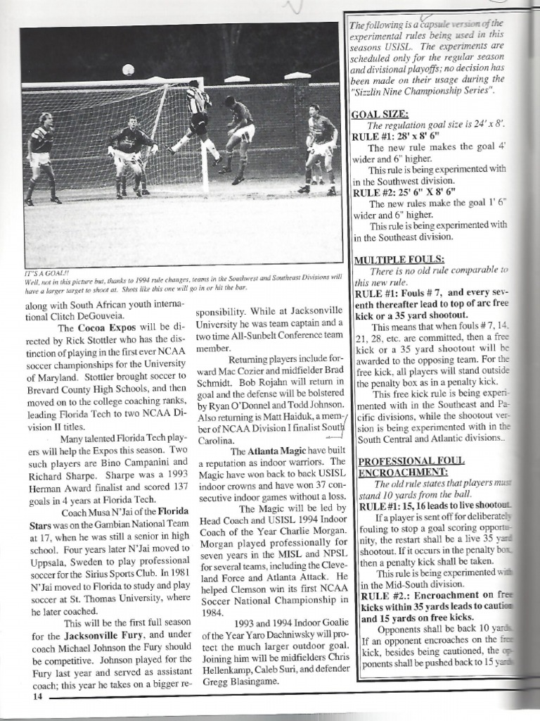 94-96 USISL League Rule Guides | PDF