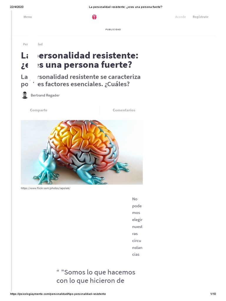 La Personalidad Resistente - ¿Eres Una Persona Fuerte | PDF ...