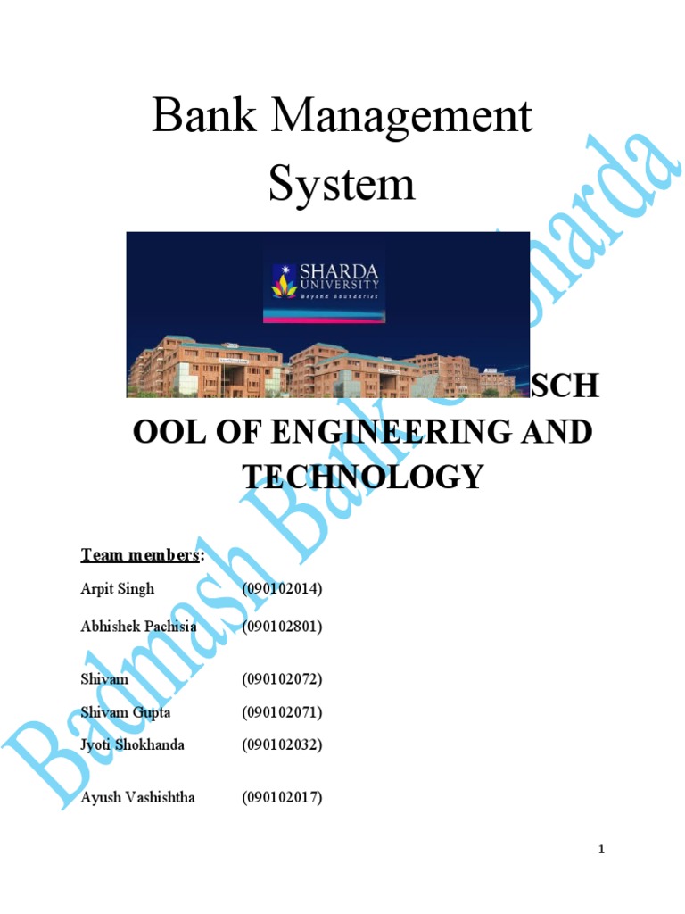 Bank Management System | PDF | Databases | Software