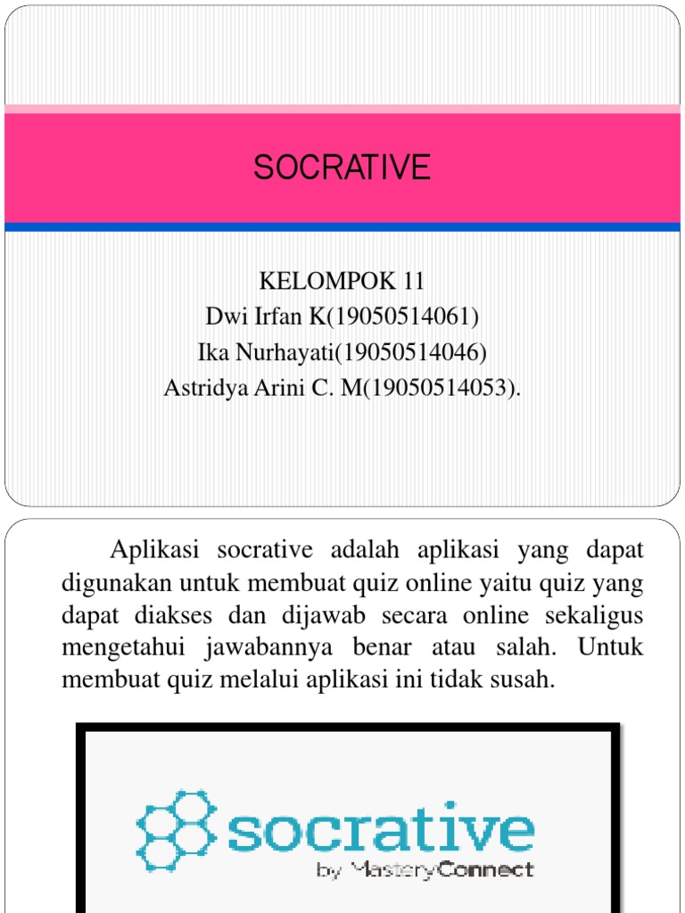 Kelompok 11 - Socrative | PDF