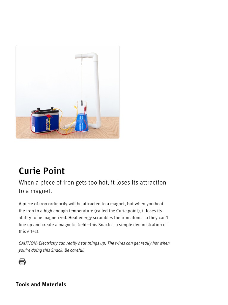 Curie Point | PDF | Magnet | Magnetism
