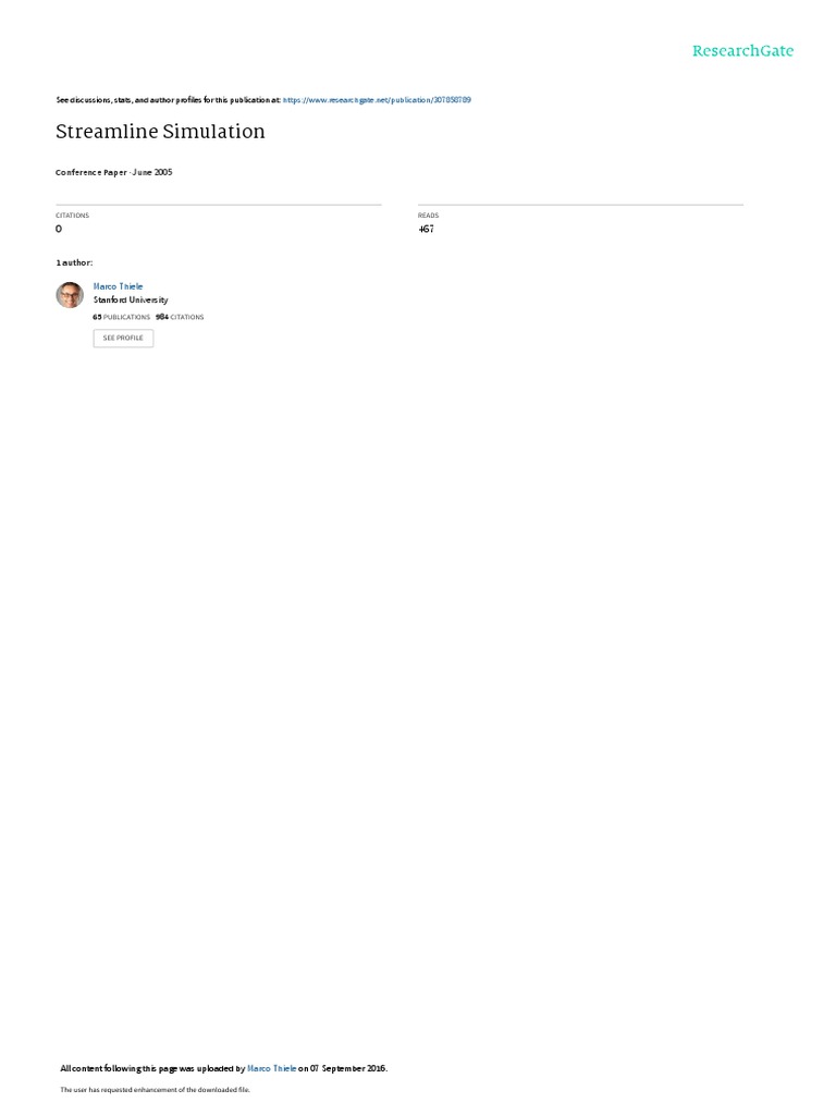 Streamline Simulation | PDF | Fluid Dynamics | Simulation