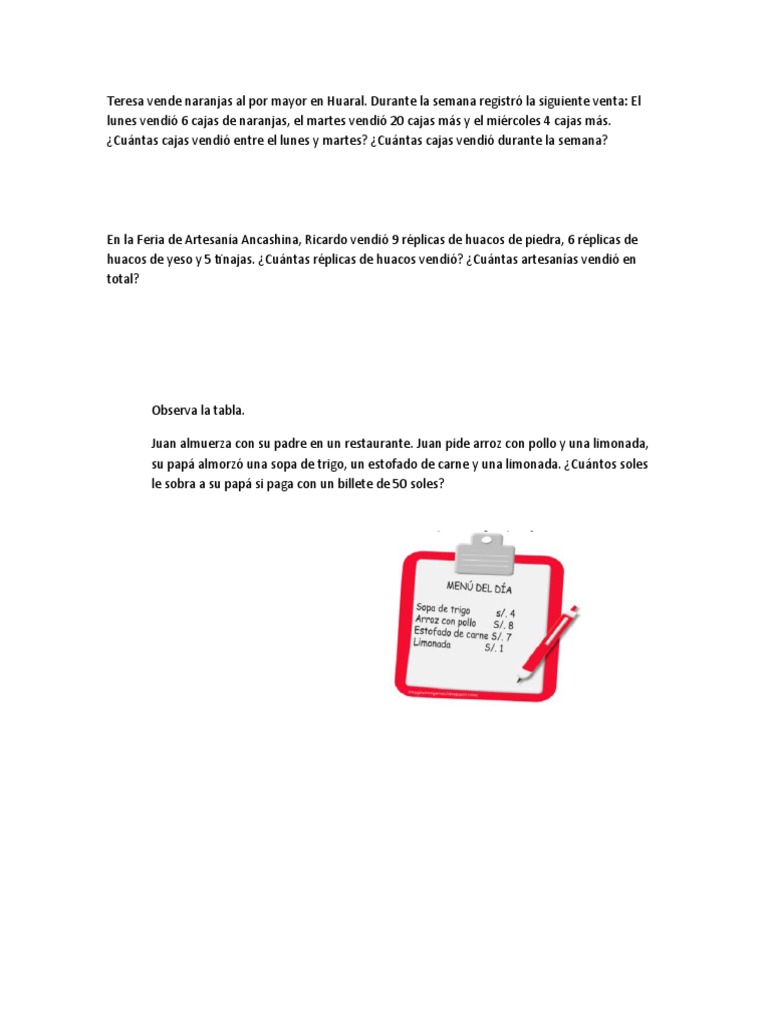 Problemas de Dos Etapas | PDF