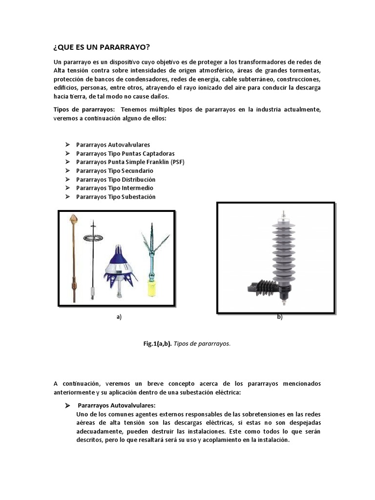 Pararrayos en Las Subestaciones | PDF | Electricidad | Electromagnetismo