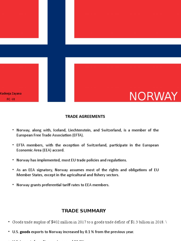 Norway's Trade Agreements and Policies | PDF | European Economic Area ...