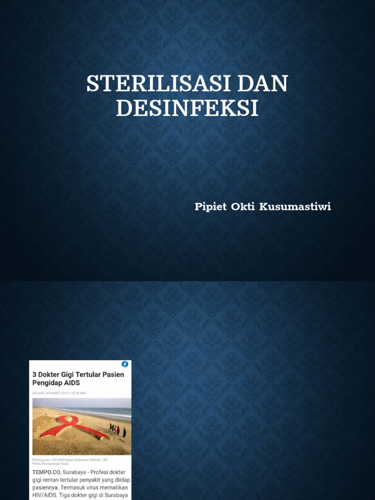 Sterilisasi Dan Desinfeksi 2017 | PDF