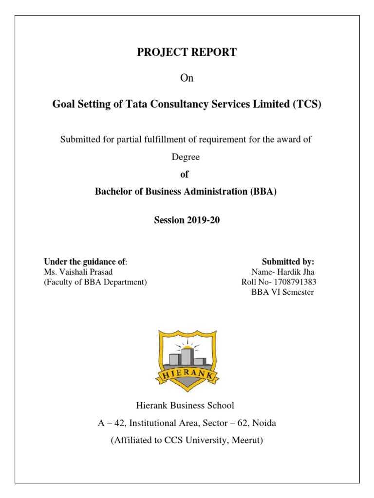 Final Project Report BBA PDF | PDF | Goal Setting | Goal