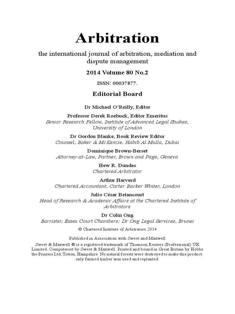 Evidence in International Arbitration CR PDF | PDF | Arbitration ...