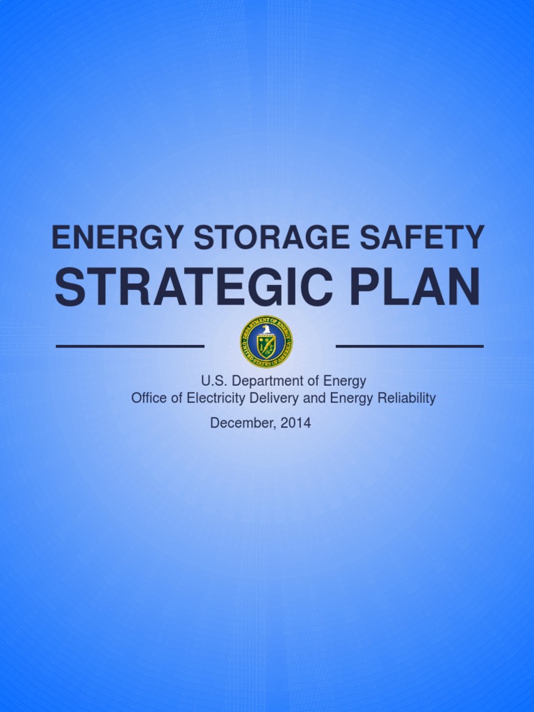 Energy Storage Safety Strategic Plan | PDF | Electrical Grid | Energy ...