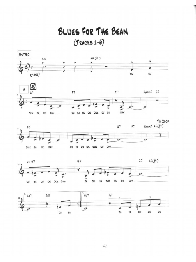 Bob Stoloff-Blues For The Bean | PDF