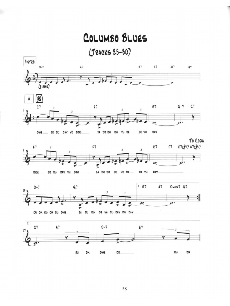 Bob Stoloff - Columbo Jazz | PDF