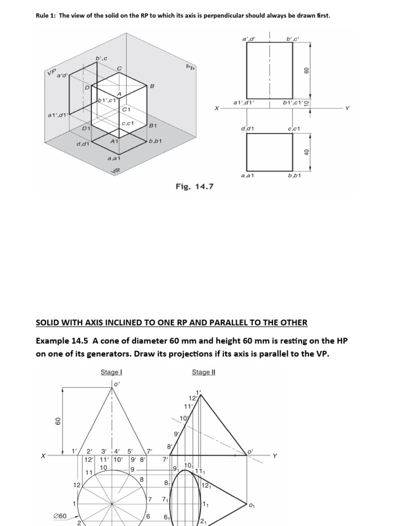 Projection of Solids | PDF