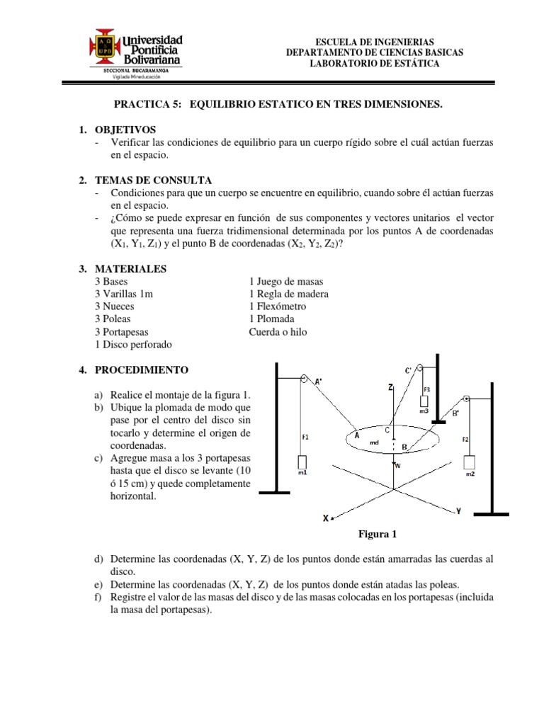 Equilibrio Estático En 3d Pdf