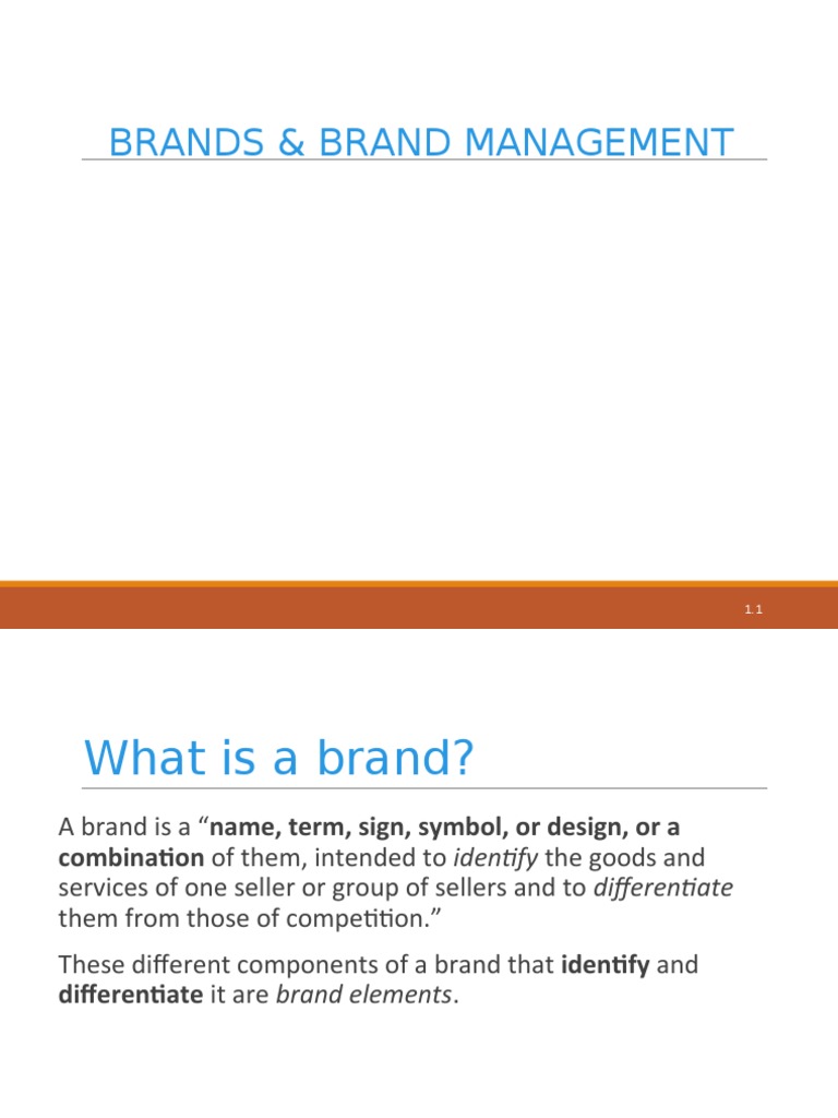 Understanding Brand Management Essentials | PDF | Brand | Brand Management