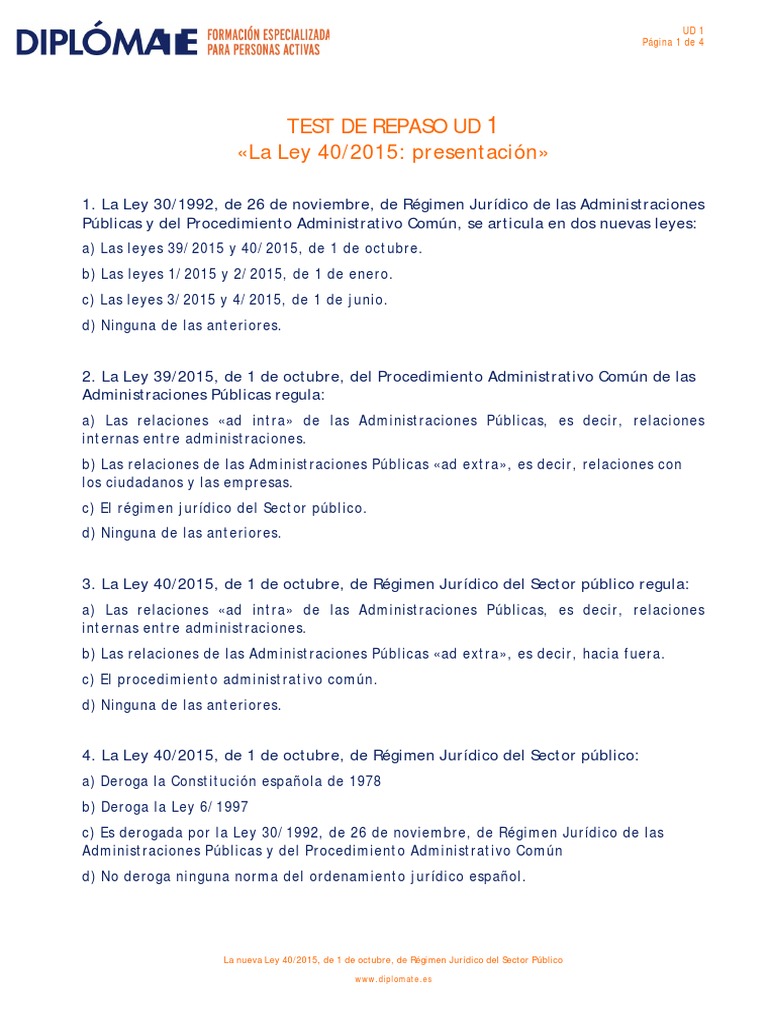 Análisis de la nueva Ley 40/2015 de Régimen Jurídico del Sector Público ...