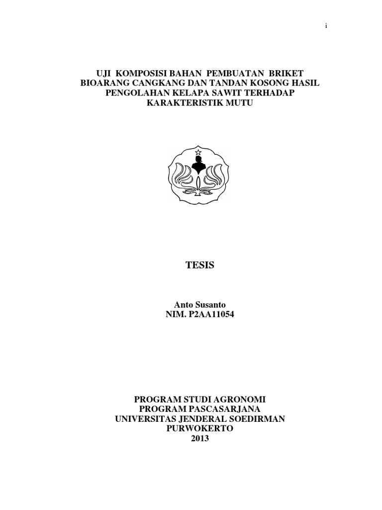 Uji Komposisi Bahan Pembuatan Briket Bioarang Cangkang Dan Tandan Kosong Hasil Pengolahan Kelapa ...