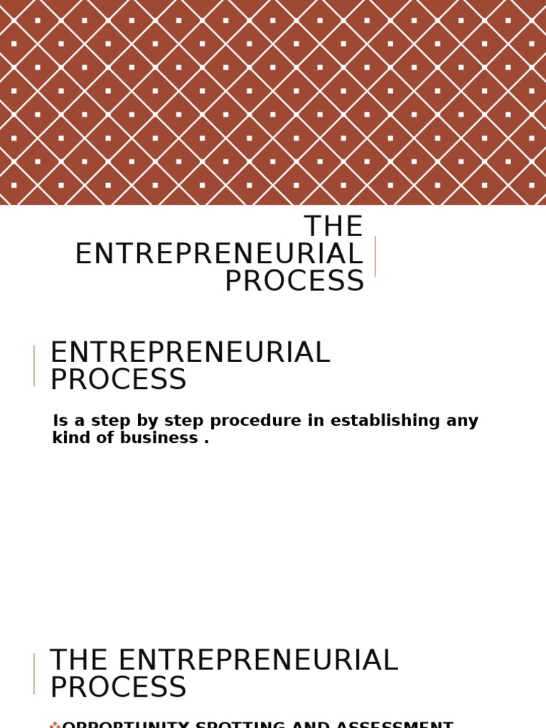 THE Entrepreneurial Process | PDF | Entrepreneurship | Patent