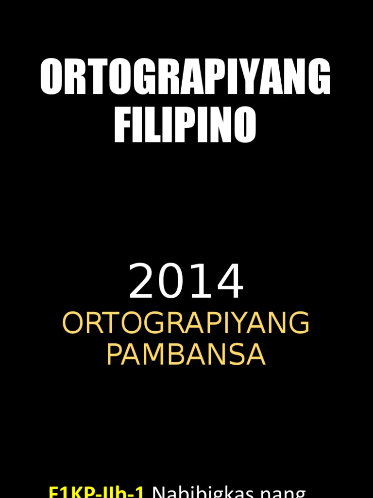 Ortograpiya 2014 | PDF