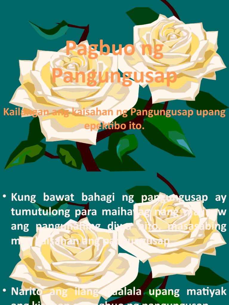 Pagbuo ng Pangungusap: Kailangan ang kaisahan ng Pangungusap upang ...