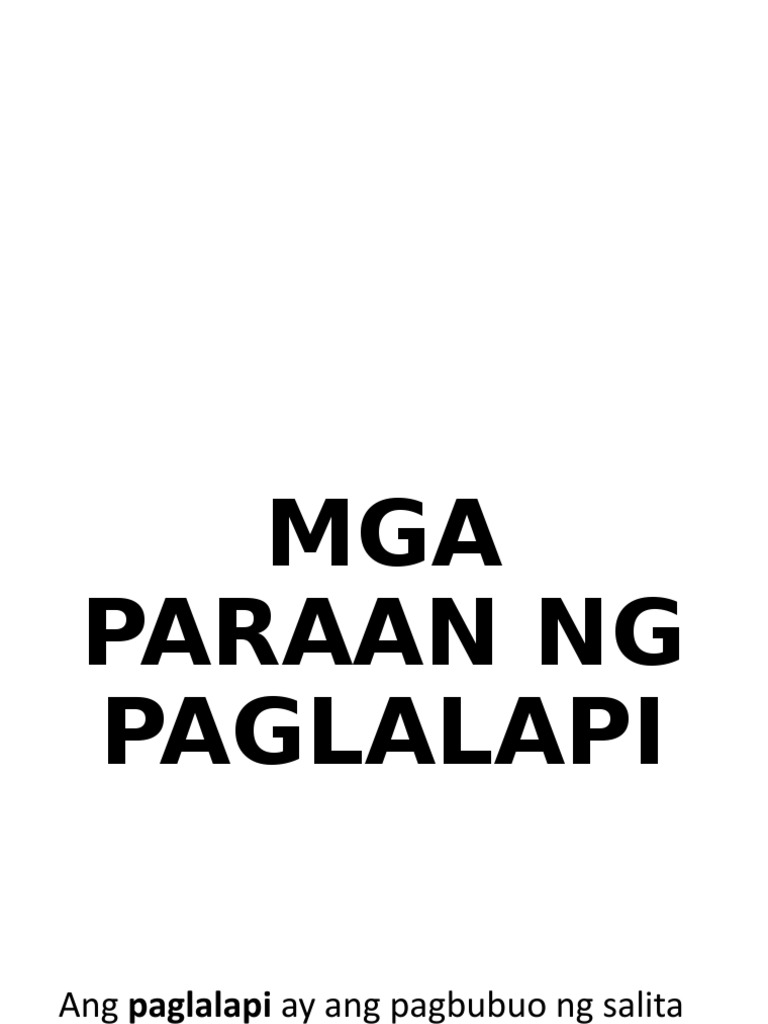 Paglalapi, Pang-Uri, at Pang-Abay | PDF