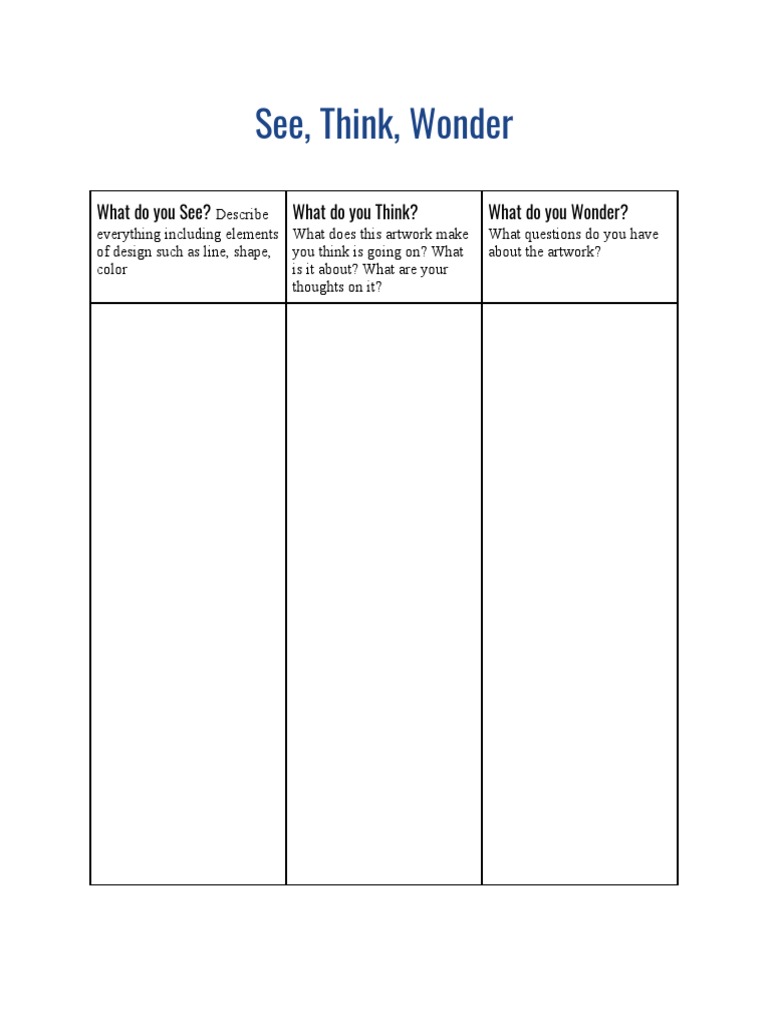 See Think Wonder 1 | PDF | Home & Garden