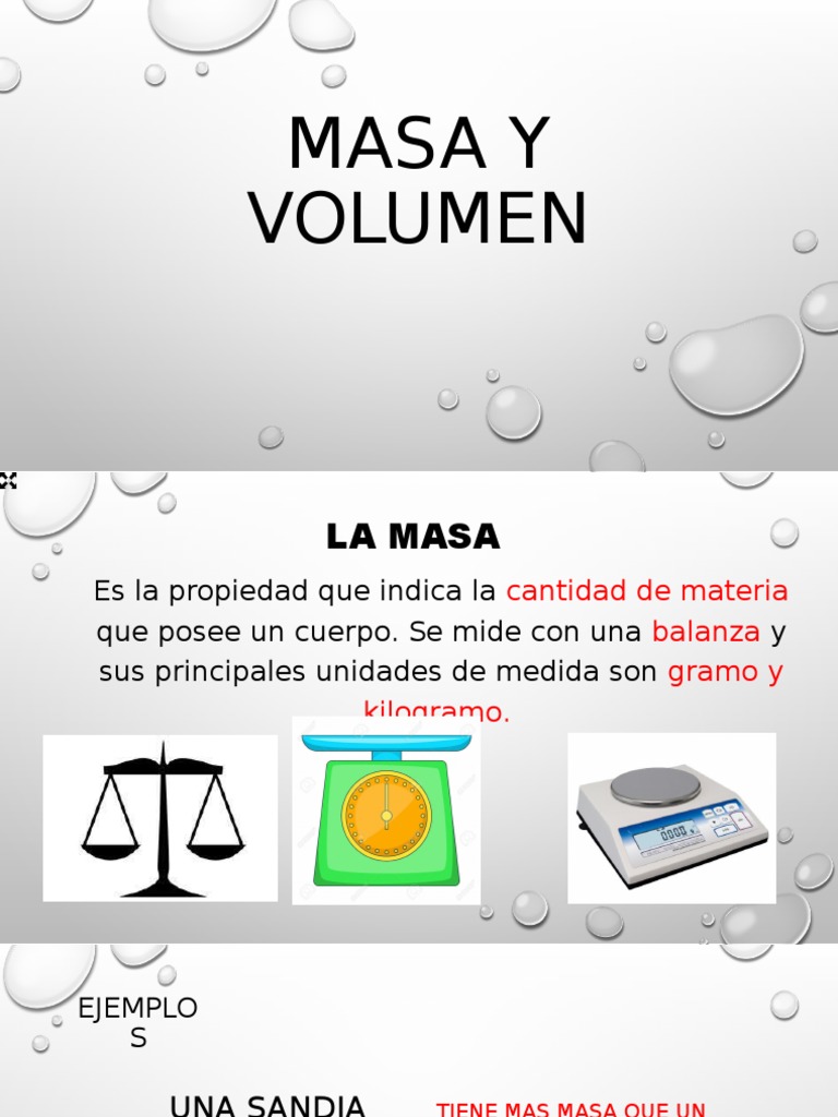 Masa y Volumen | PDF