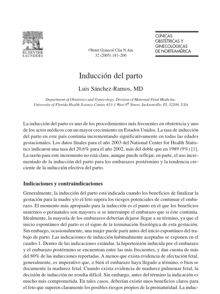 Induccion Del Parto | PDF | Parto | El embarazo