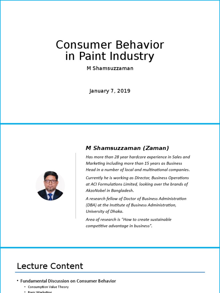 Consumer Behavior Presentation - Jan 7, 2019 | PDF | Final Good | Consumer Behaviour