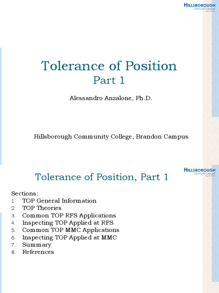 Tolerance of Position, Part 1 | Download Free PDF | Engineering ...