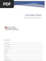 One-Pager Guide for Policymakers | PDF | Policy | Argument