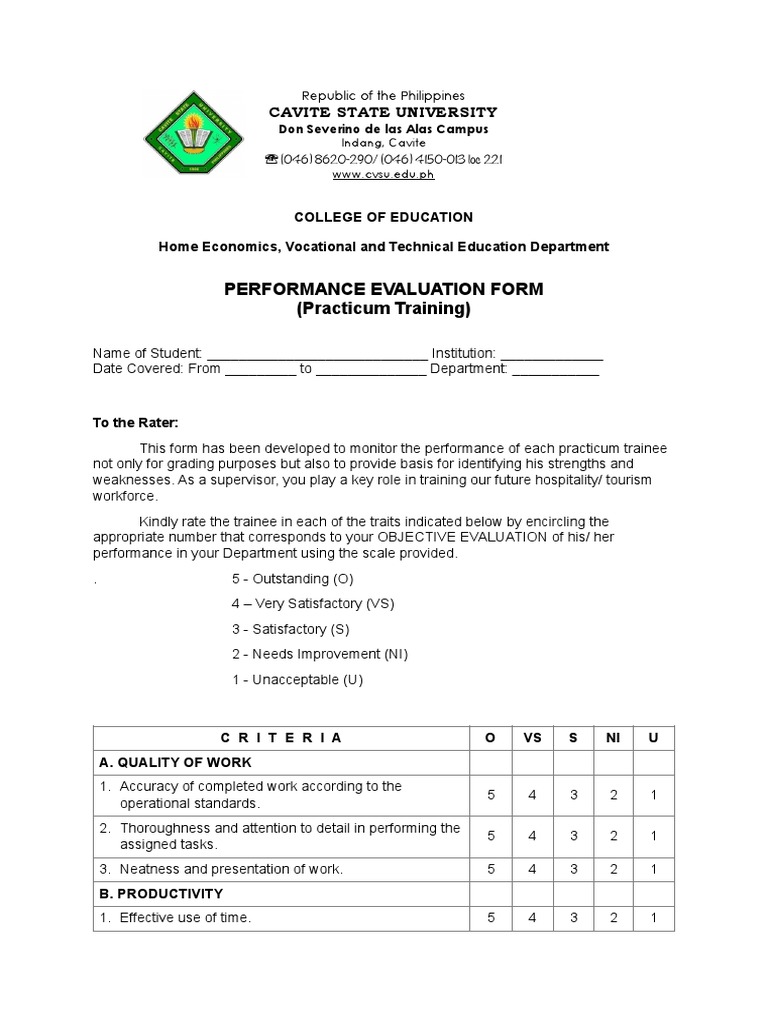 Evaluation Form PDF | Download Free PDF | Evaluation | Action (Philosophy)
