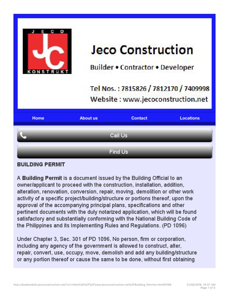 Building Permit Requirements Guide | PDF | Government | Business