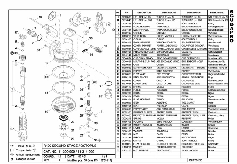 Scubapro r190 Rev P 11 300 000 | PDF
