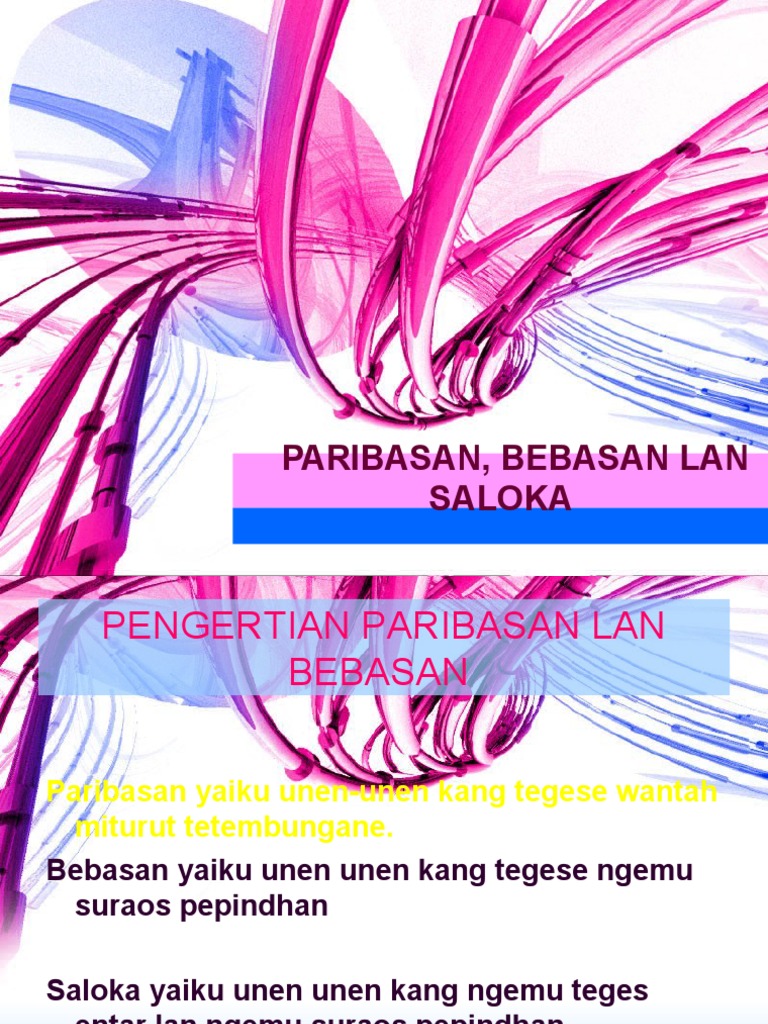 Paribasan Lan Bebasan, Saloka | PDF