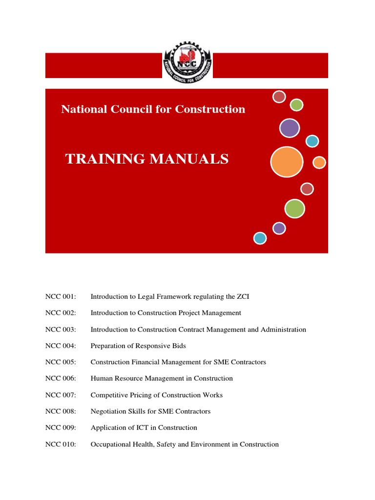 Training Manual Cover | PDF