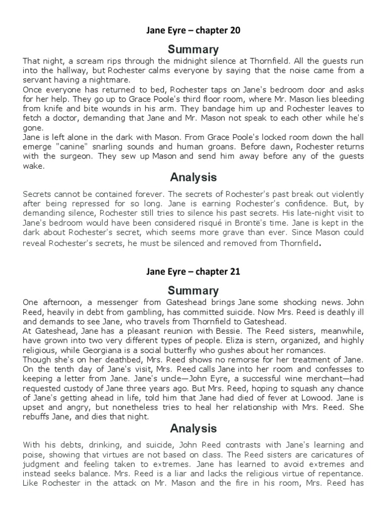 Jane Eyre - Chapter 20 | PDF | Jane Eyre